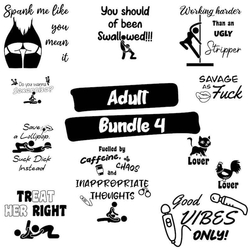 Adult SVG Bundle 4. Sarcastic Bundle. Sassy Bundle. Swear/cuss Word ...