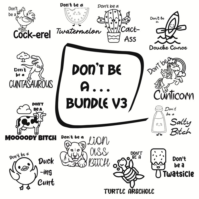 Inappropriate Svg - Etsy