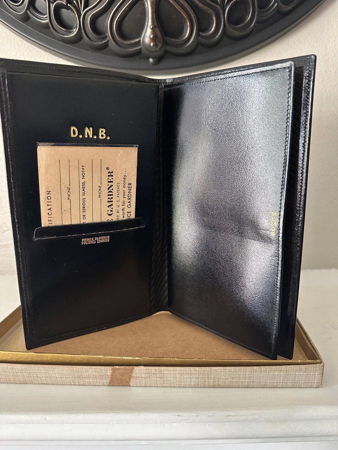 Vintage Prince Gardner Bi-fold Folio Wallet in Original Box Never Used ...
