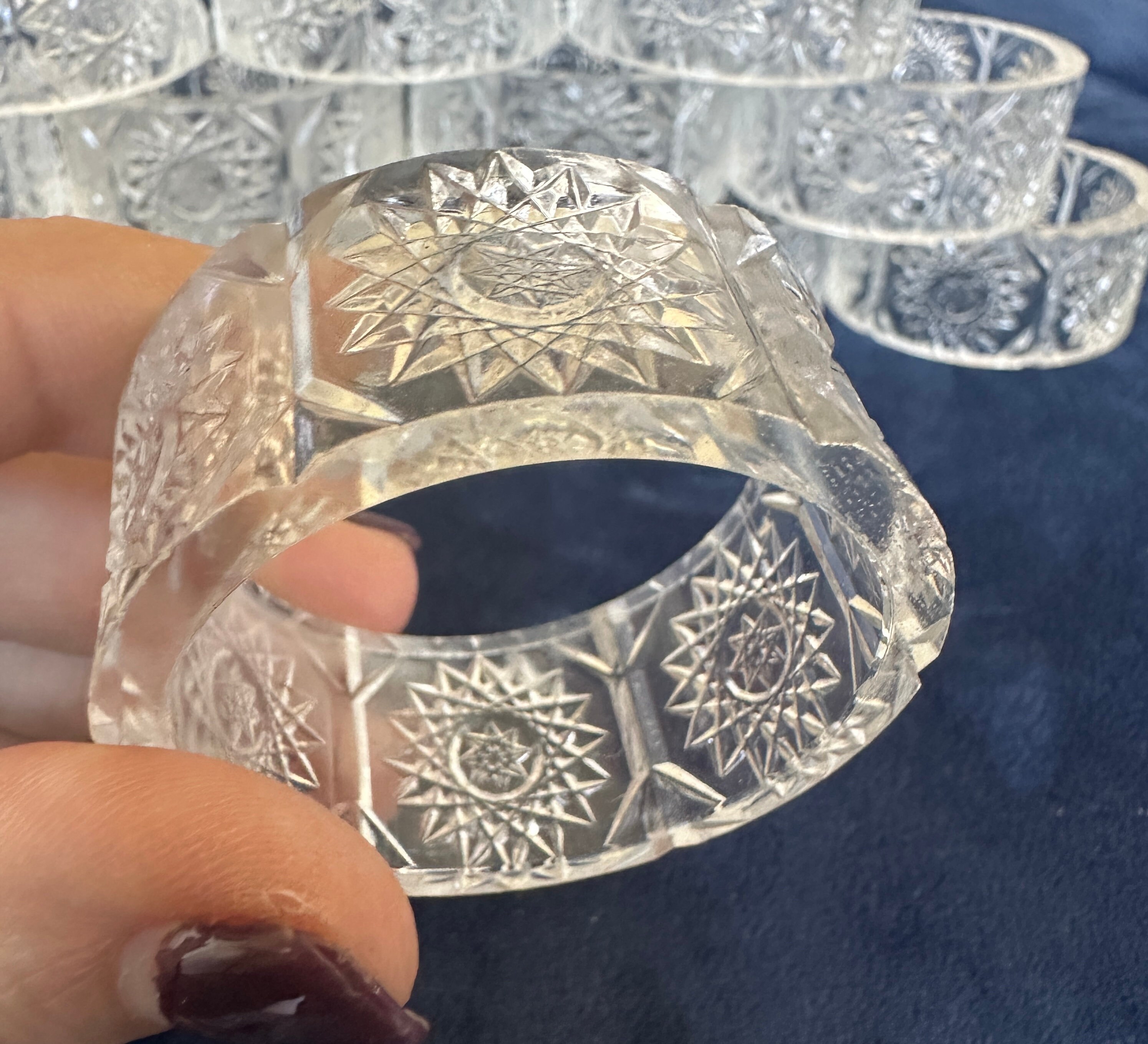 Vintage Crystal Cut Plastic Napkin Rings (14) - Etsy