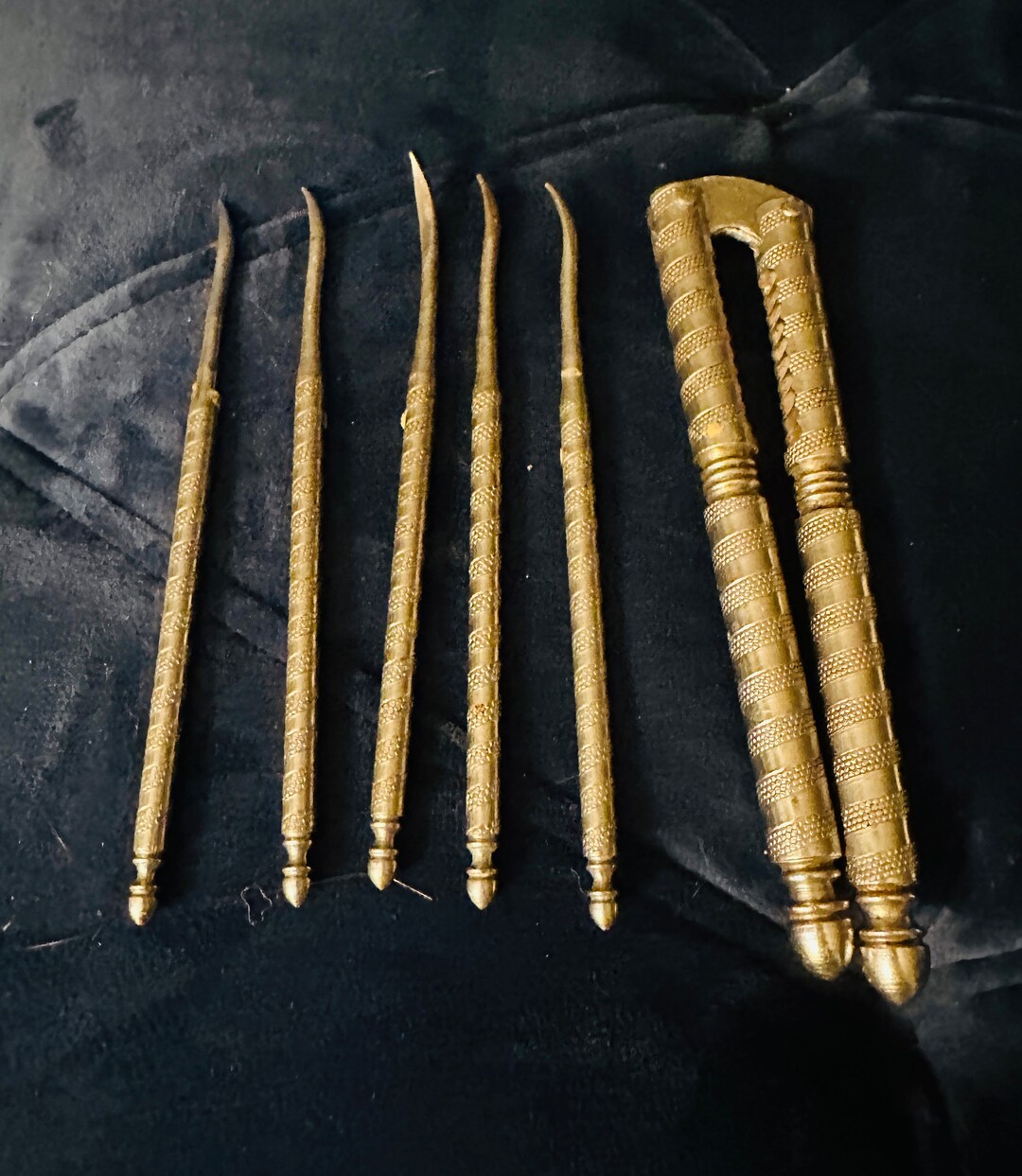 Vintage Nut Cracker and Five Tool Picks Set - Etsy