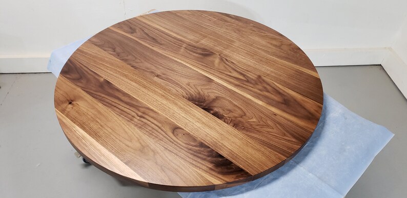 Round Walnut Table Top, Ready to Use, Build Your Own Table 18 Inch Diameter - Etsy