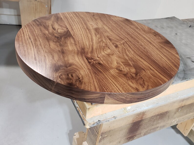 Round Walnut Table Top, Ready to Use, Build Your Own Table 18 Inch Diameter - Etsy