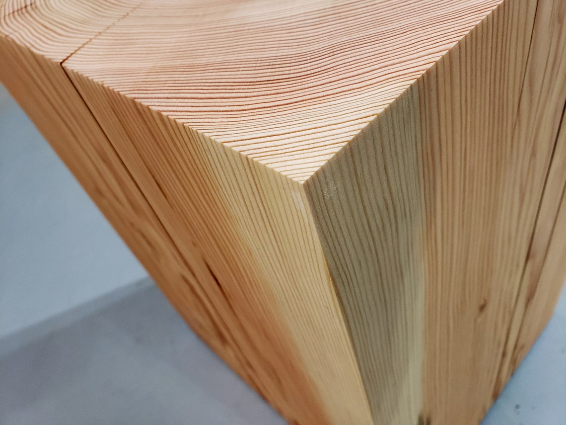 Timber Block Side Table Stump Stool Modern Minimalist Cube - Etsy