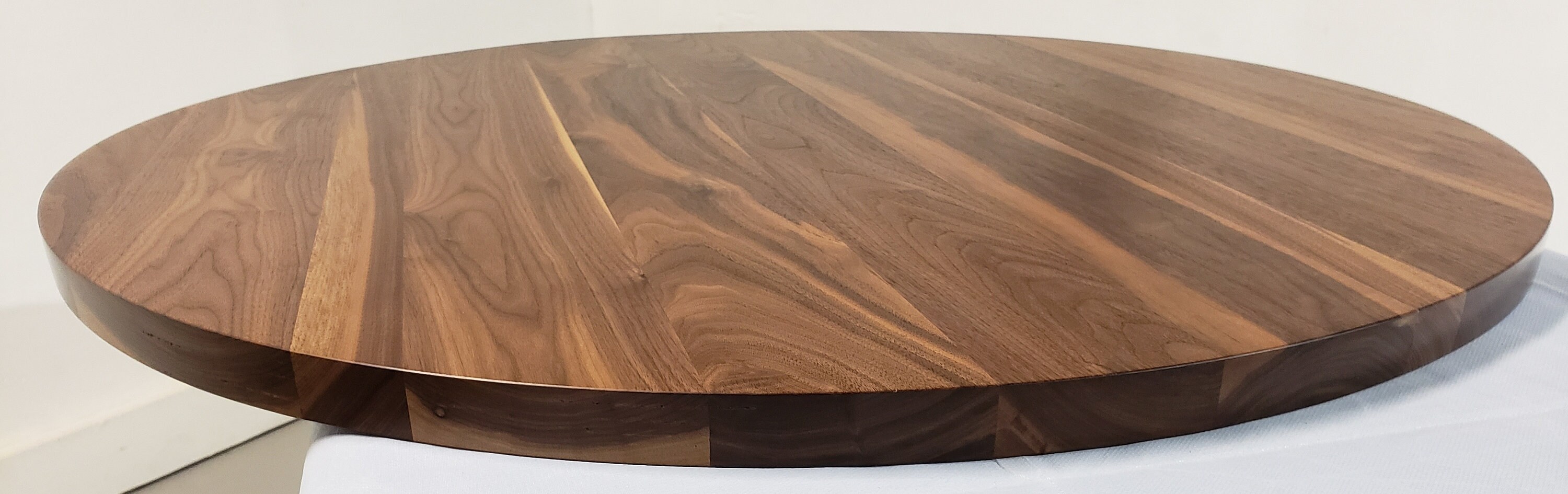 Round Walnut Table Top, Ready to Use, Build Your Own Table 18 Inch ...