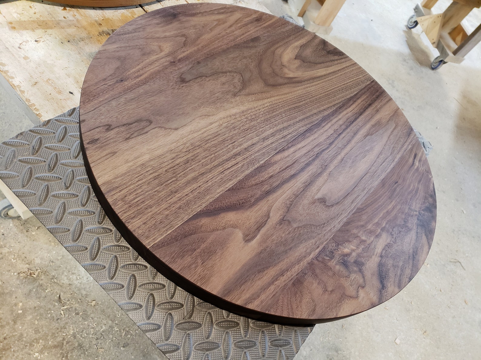 Round Walnut Table Top, Ready to Use, Build Your Own Table 18 Inch ...