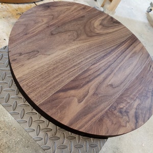 Round Walnut Table Top, Ready to Use, Build Your Own Table 18 Inch ...