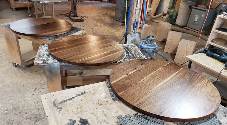 Round Walnut Table Tops, Ready to Use, Build Your Own Table 36 Inch Diameter - Etsy
