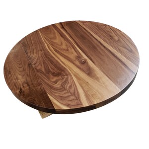 Round Walnut Table Top, Ready to Use, Build Your Own Table 18 Inch ...
