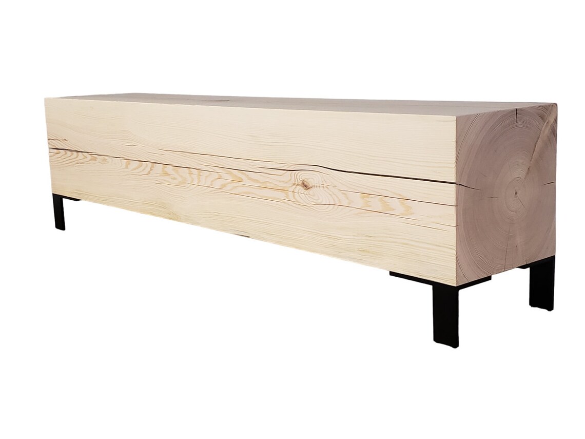 Timber Beam Bench Contemporary - Minimalist - Etsy