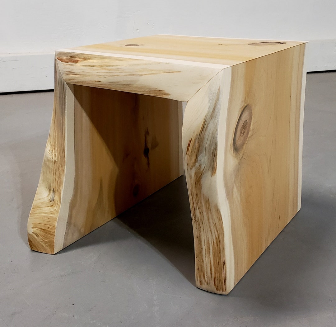 Bathroom Shower Step Stool Bench Live Edge Cedar Wood Gift for Her - Etsy