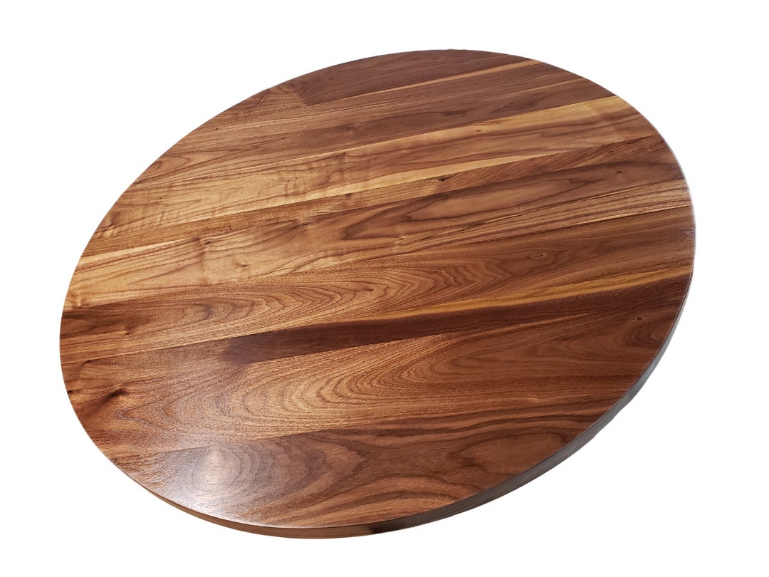 Round Walnut Table Top, Ready to Use, Build Your Own Table 18 Inch ...