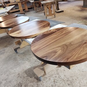 Round Walnut Table Tops, Ready to Use, Build Your Own Table 36 Inch Diameter - Etsy