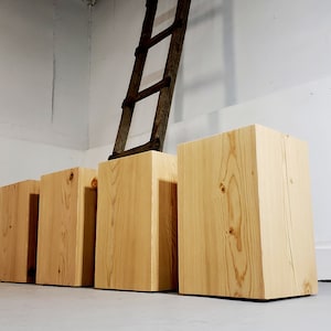 Timber Block Side Table Stump Stool Modern Minimalist Cube - Etsy