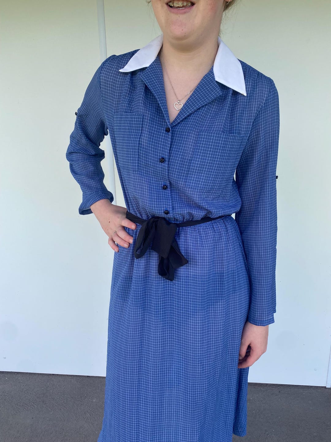 80s Checker Sheet Dress - Etsy