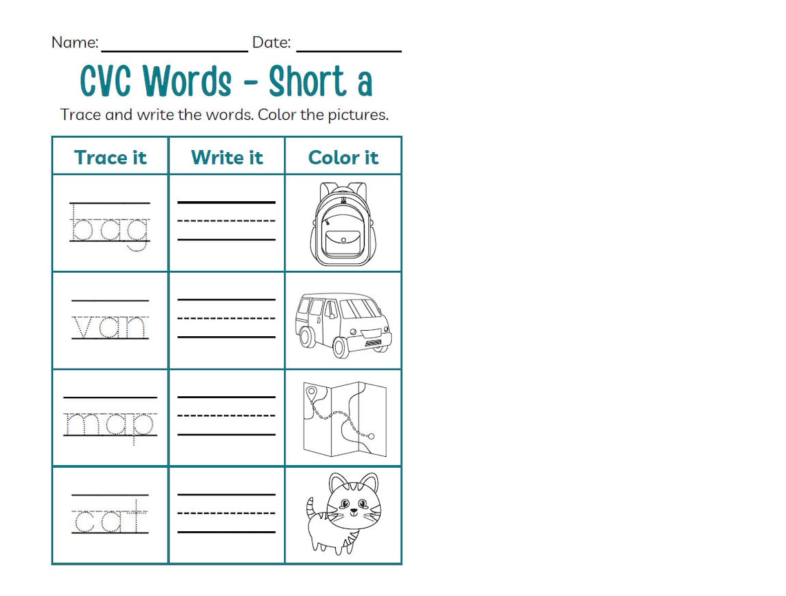 Printable Short Vowel Workbook for Kids - Fun and Engaging Learning ...