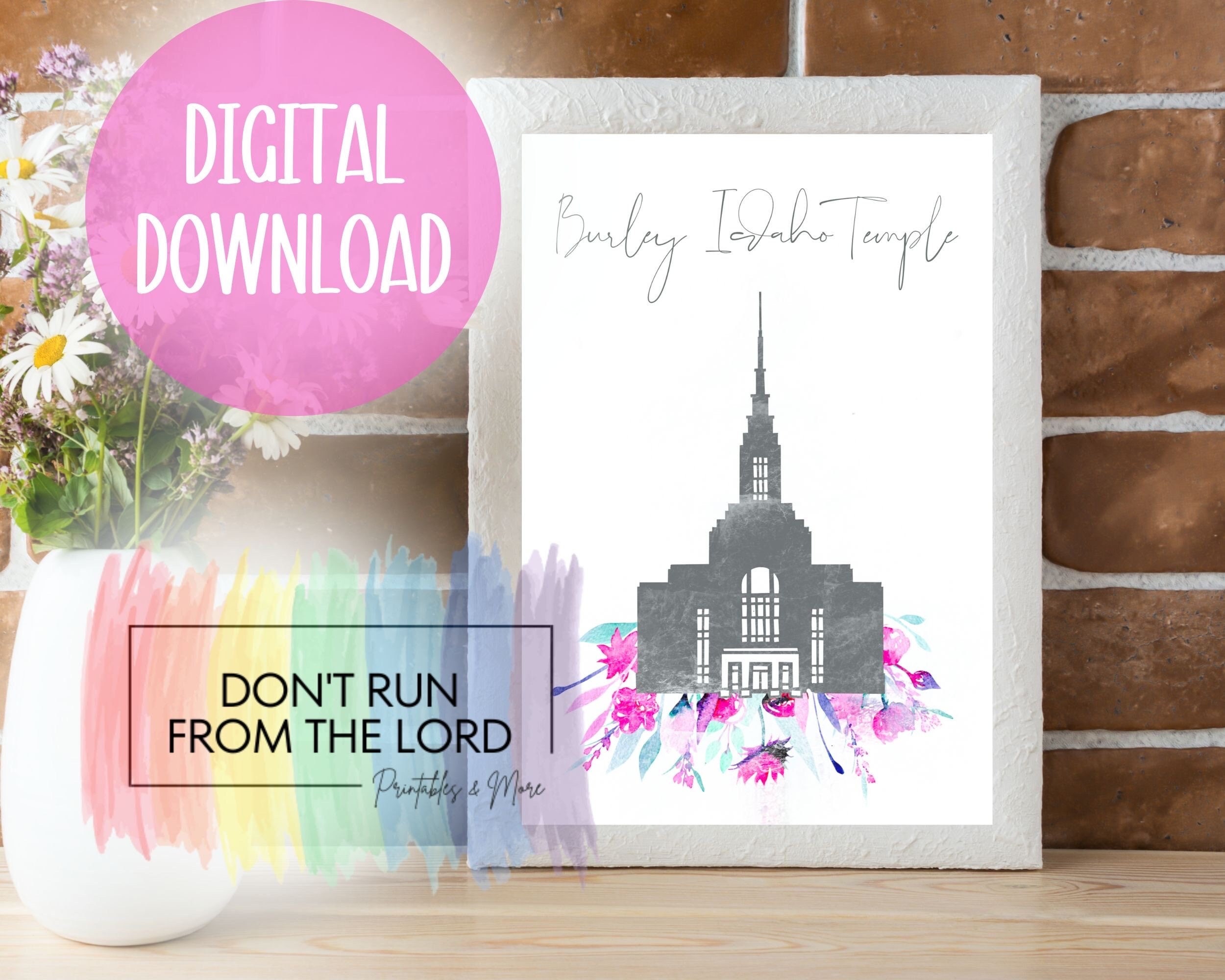 Burley Idaho Temple Printable Art, LDS Digital Download, Church of ...