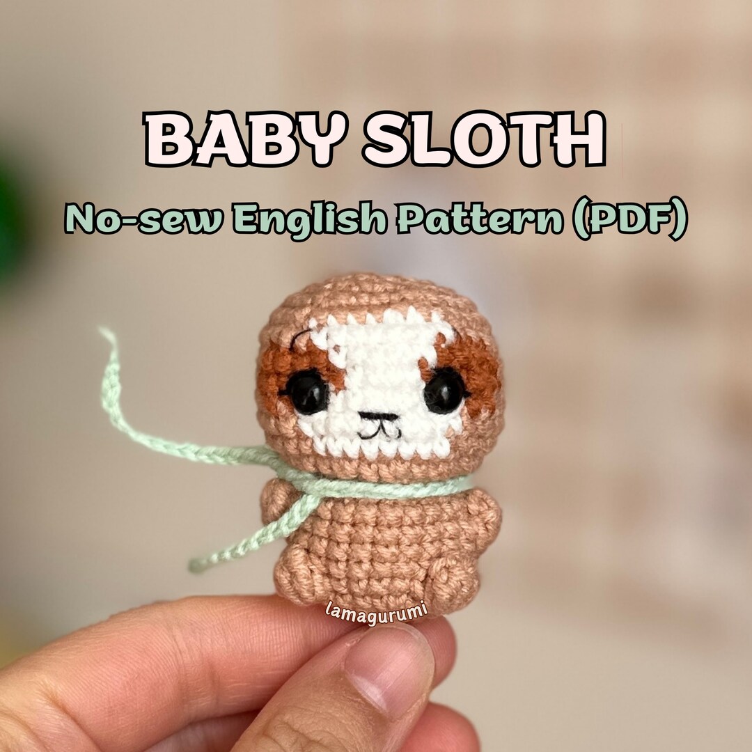 Baby Sloth No-sew Amigurumi Crochet Pattern (PDF) (english) - Etsy