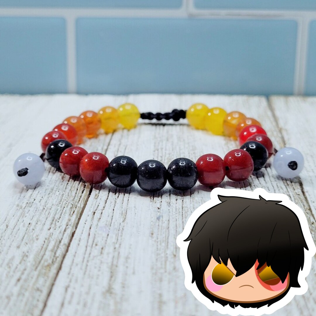 Fire Nation Handmade Adjustable Bead Bracelet - Etsy