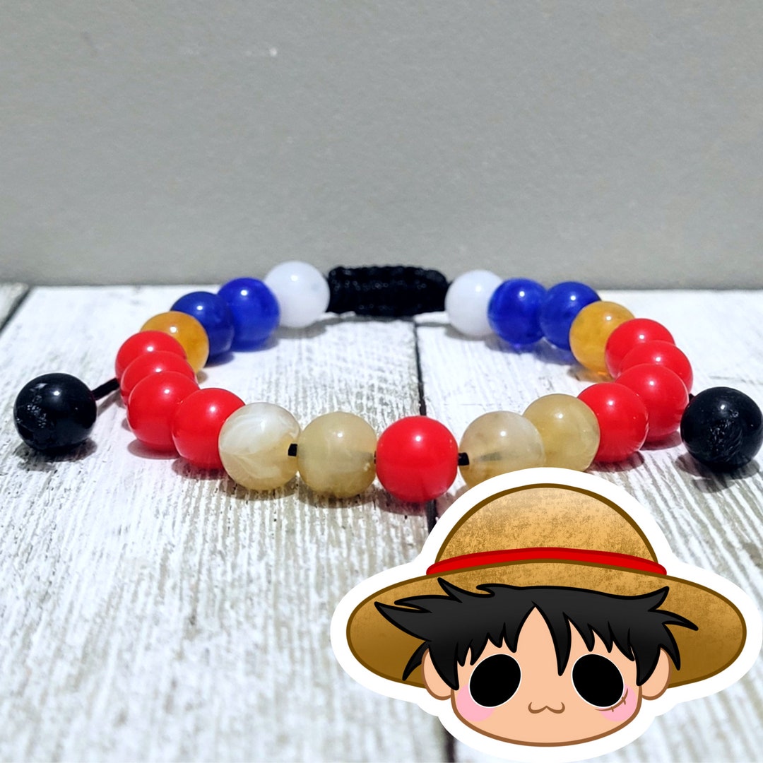 Straw Hat Captain Adjustable Bead Bracelet - Etsy