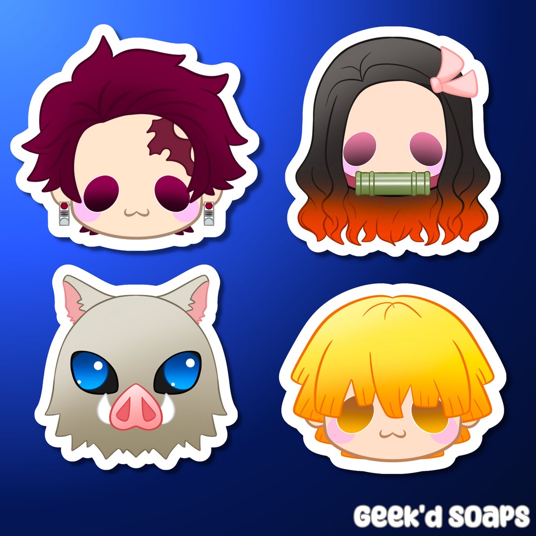 Demon Anime Sticker | Handmade | Kawaii Stickers | Anime Merch | Gift ...