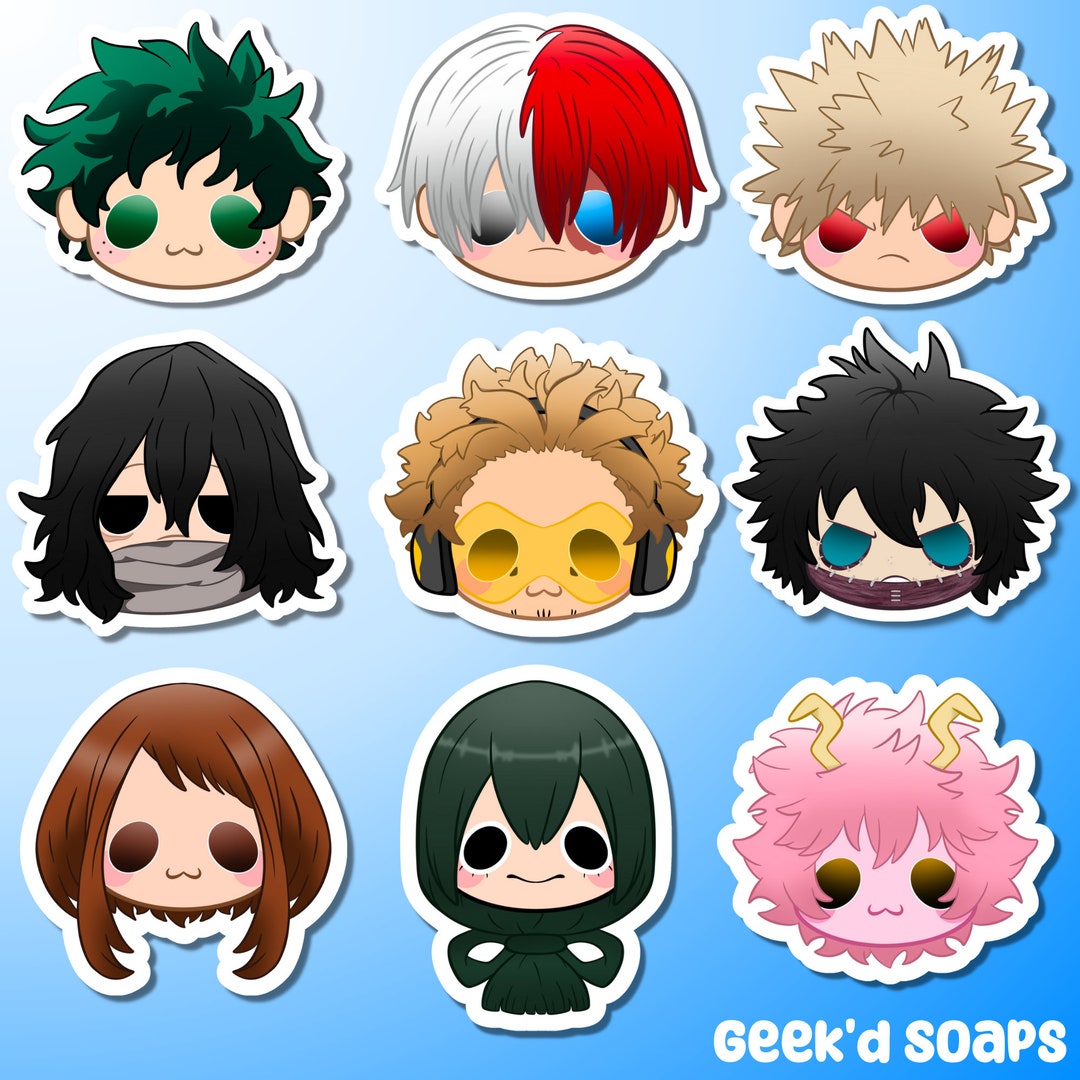 My Heroes Stickers Handmade Kawaii Stickers Anime Merch Gift Otaku ...