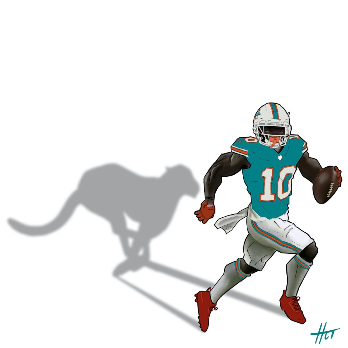 Miami Dolphins Wide Receiver Tyreek Hill "cheetah", Digital Download - Etsy