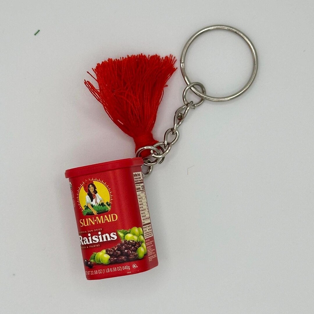 Raisins Keychain, Mini Food Keychain, Novelty Keychain, Mini Food Charm ...