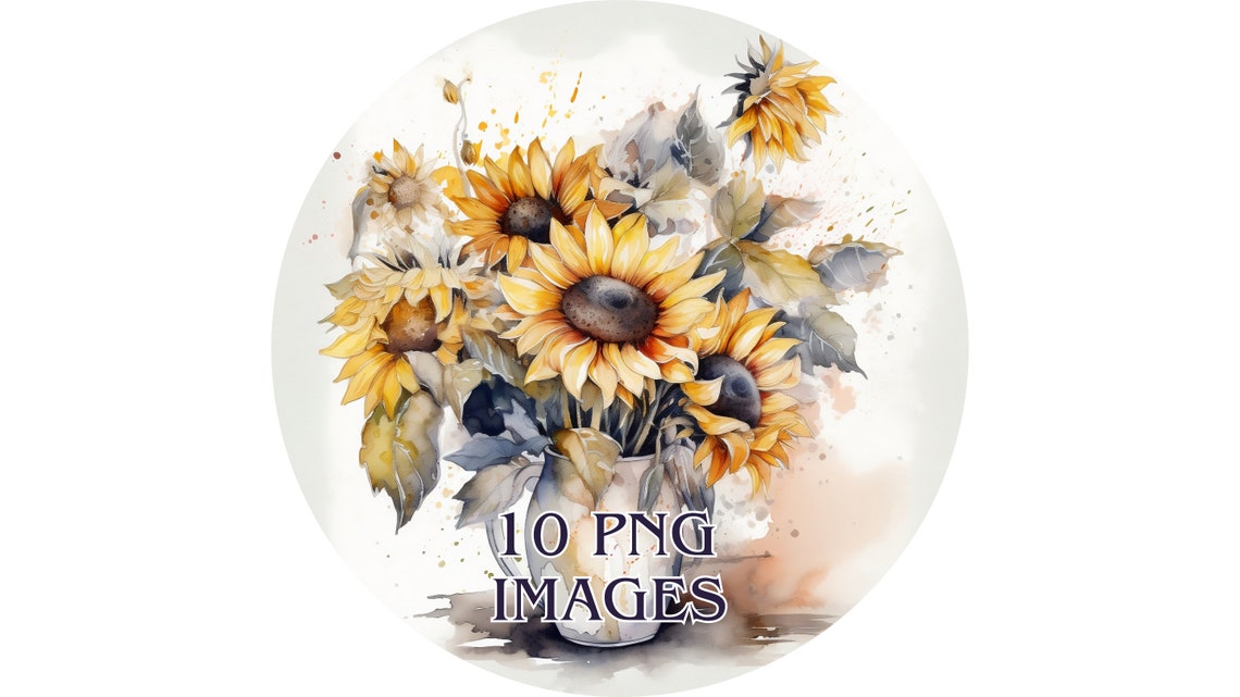 Fall/autumn Floral Sunflower Mason Jar Clipart - Watercolor Fall/autumn ...