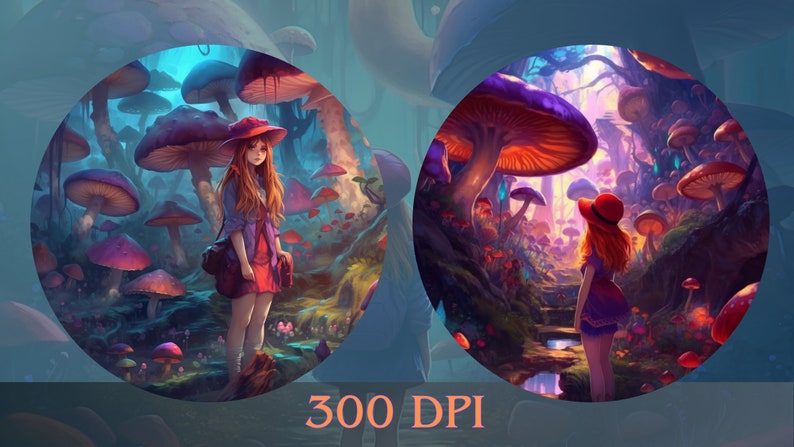 Alice 3d Magical Mystical Mushroom Land Clipart Bundle: Dreamy Clipart ...