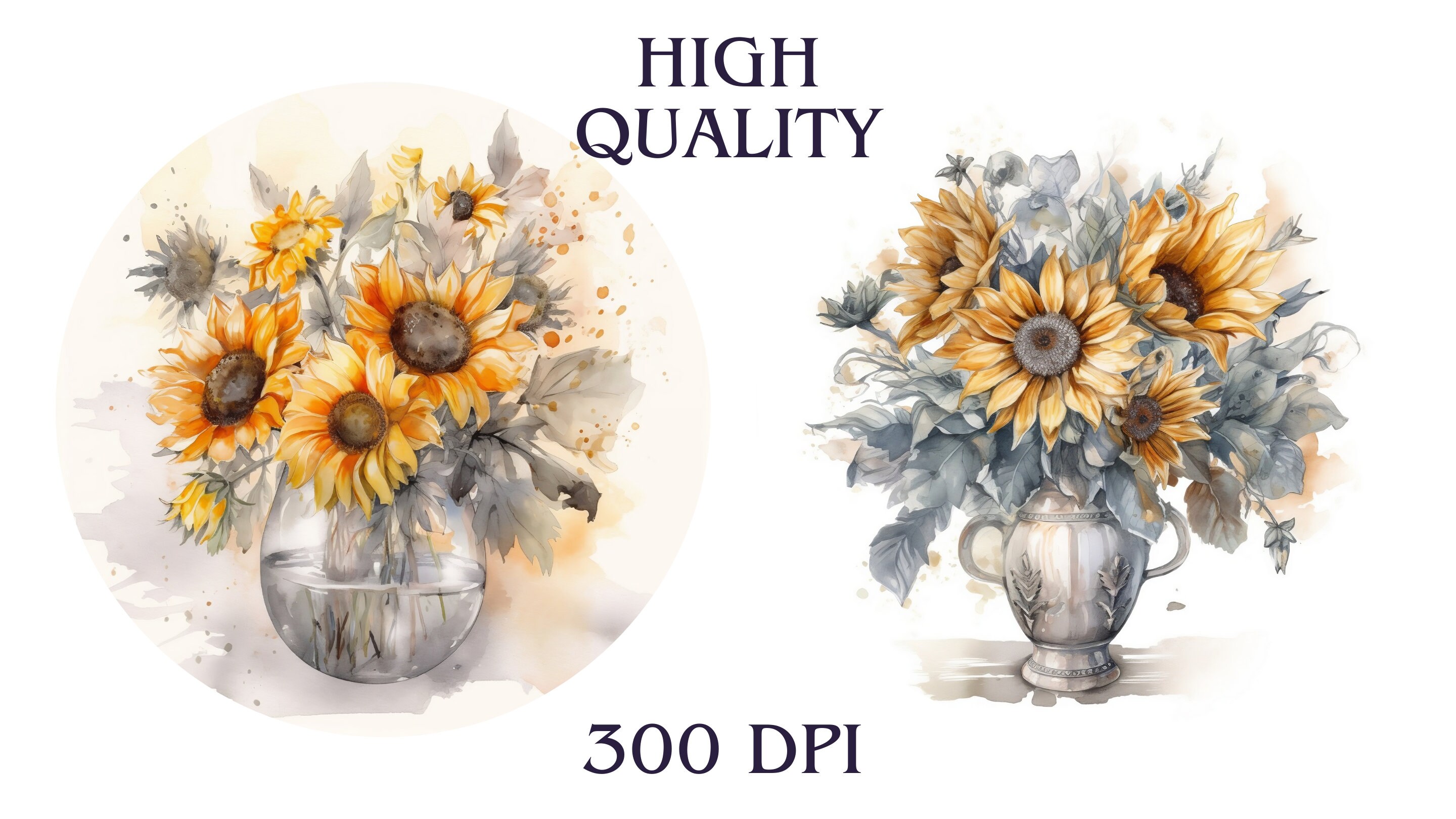 Fall/autumn Floral Sunflower Mason Jar Clipart - Watercolor Fall/autumn ...