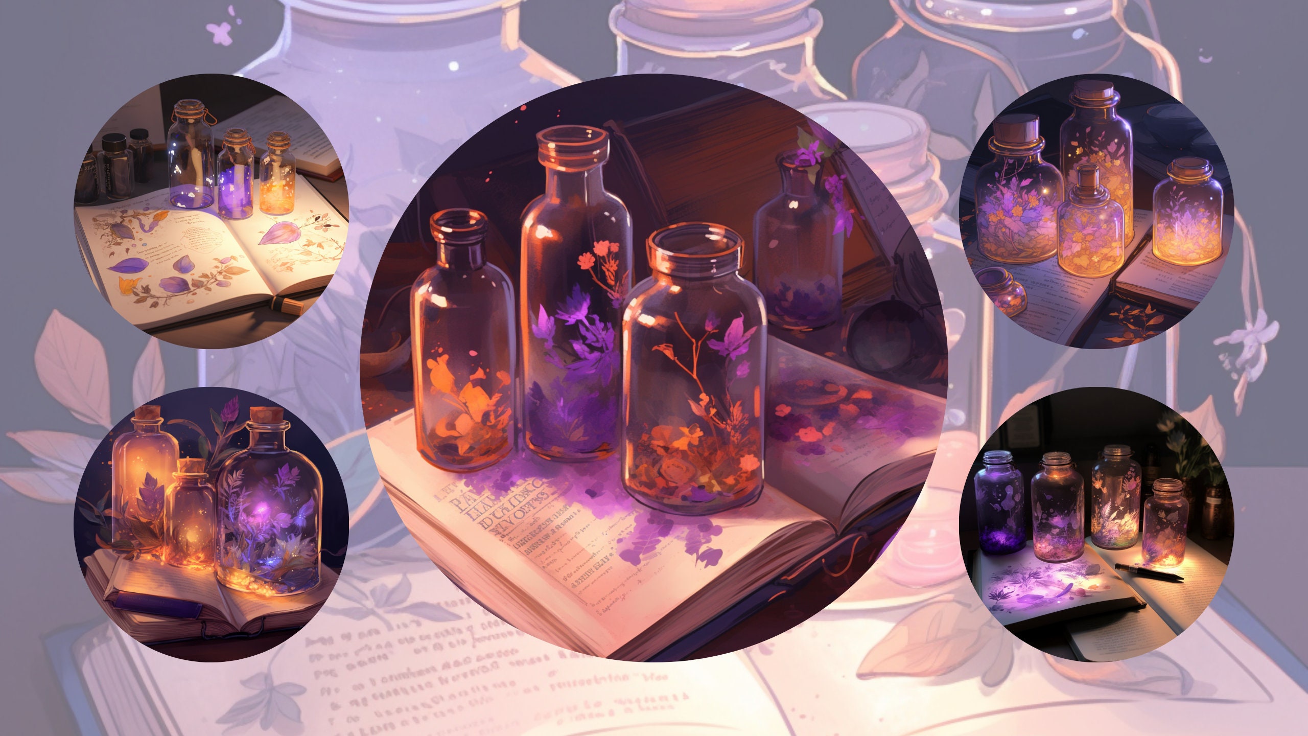 Wizardry Mystical Clipart Bundle: Mystical Wizard Clipart, Witchcraft ...