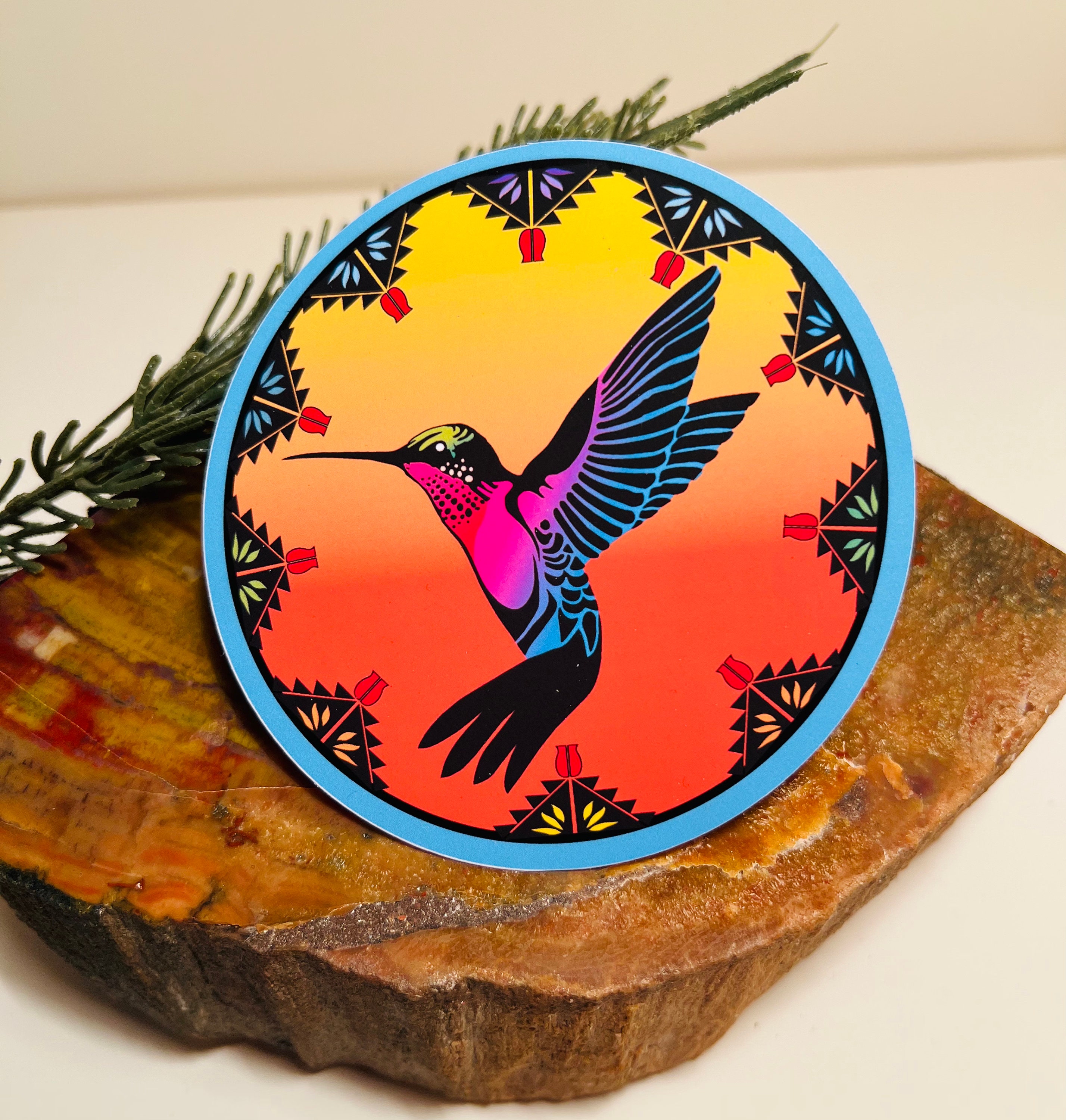Native American Indigenous Hummingbird Sticker - Etsy