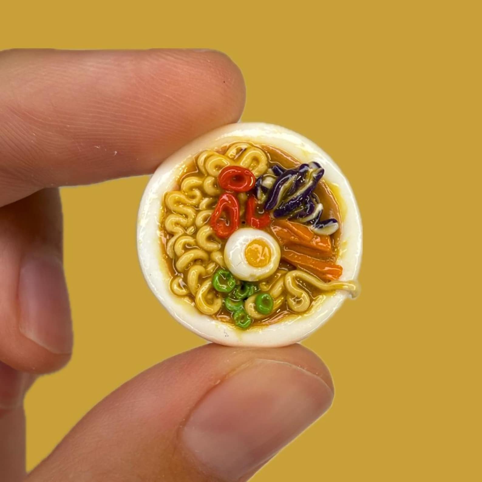 Ramen Noodle Bowl Magnet Set | Mini Polymer Clay Food Magnets - Etsy