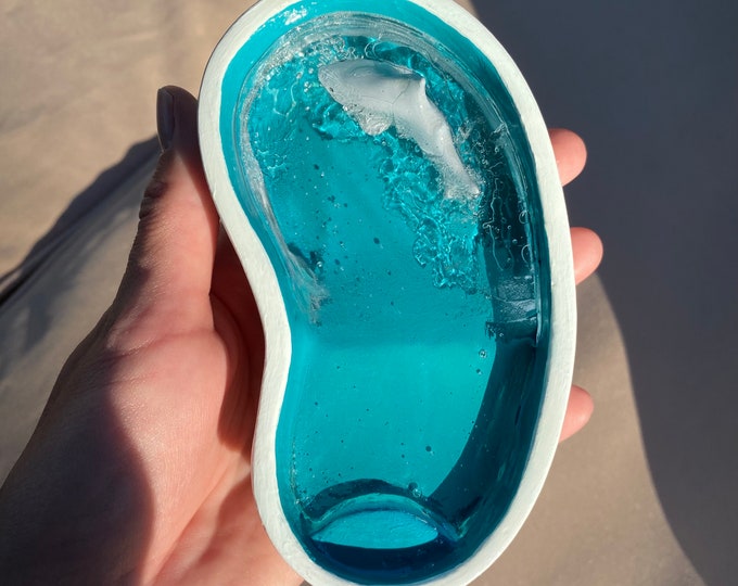 Mini Clay Swimming Pool With Shark Dish | Decorative Tray | Handmade ...