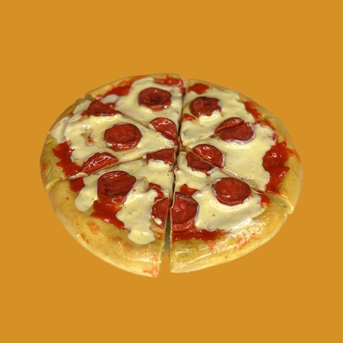 Pepperoni Pizza Magnet Set of 6 Handmade Mini Polymer Clay Food Magnets ...