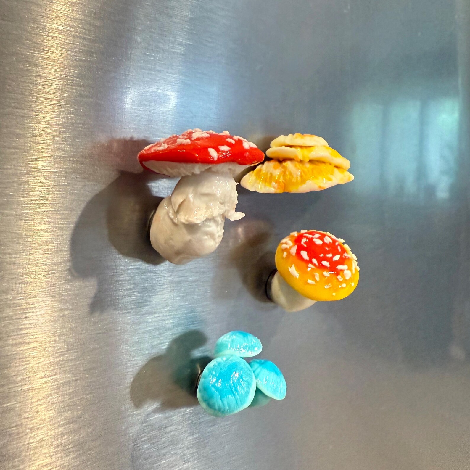 Colorful Mushroom Magnet Set | Mini Polymer Clay Magnets - Etsy