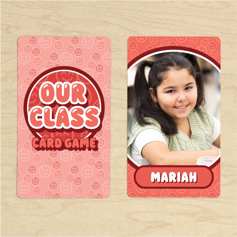 Personalized 'our Class' Card Game: Go Fish, Memory, Old Maid - Etsy
