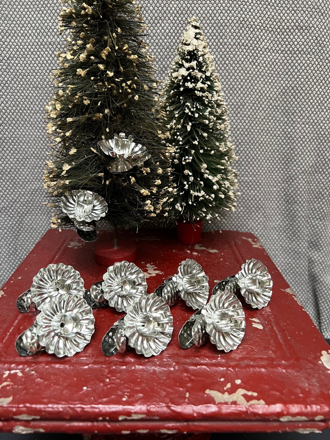 Vintage Christmas Candle Holders Tree Clips, Made in West Germany, Tin ...
