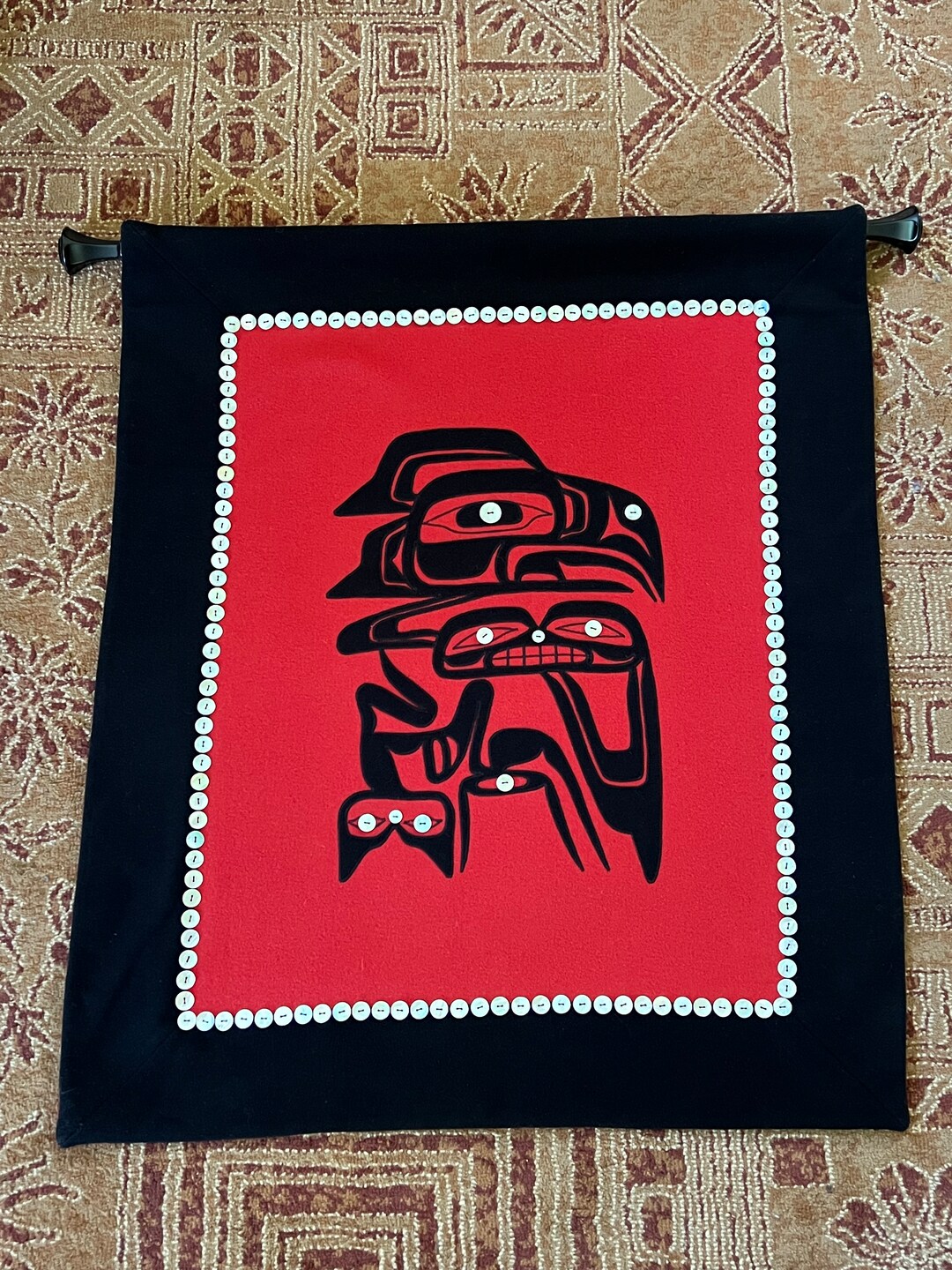 Northwest Coast Native Button Blanket With Mop First Nations - Etsy
