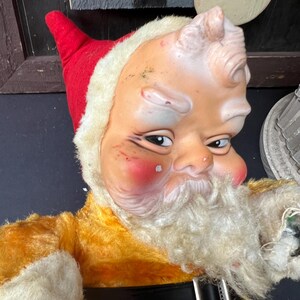 RARE Vintage Rushton Rubber Face Santa, Made in Japan, Golden Plush ...