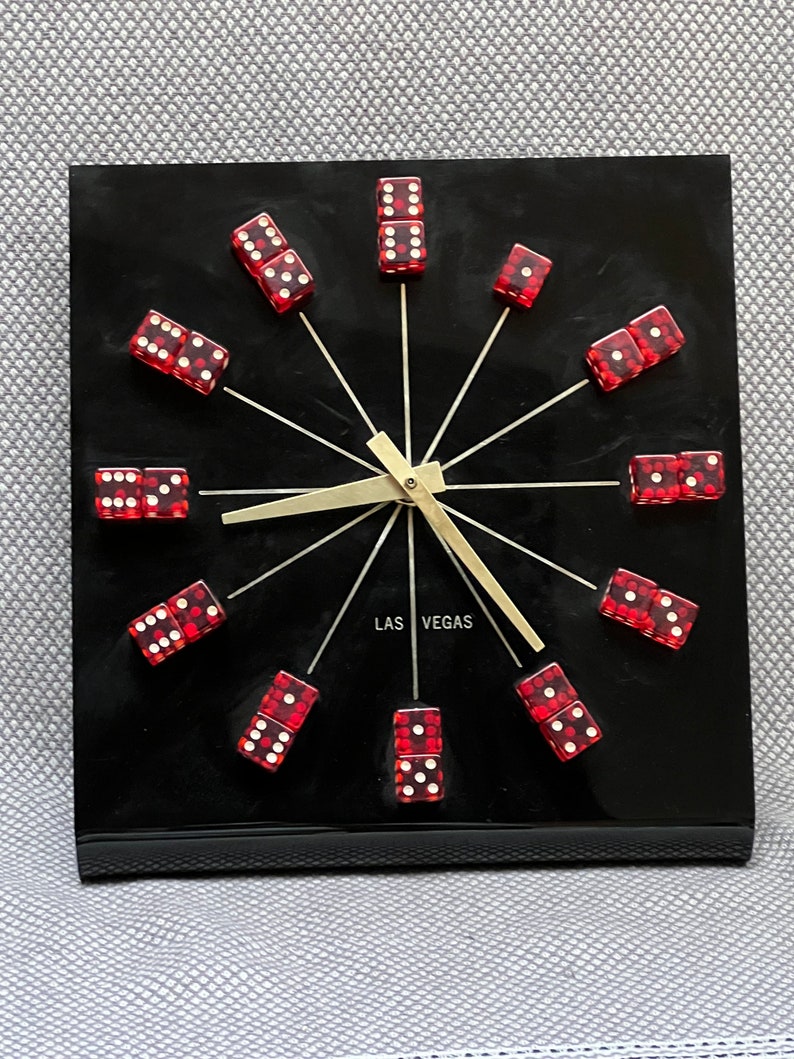 1970s Las Vegas Mid Century Dice Clock Vintage Atomic Modern - Etsy