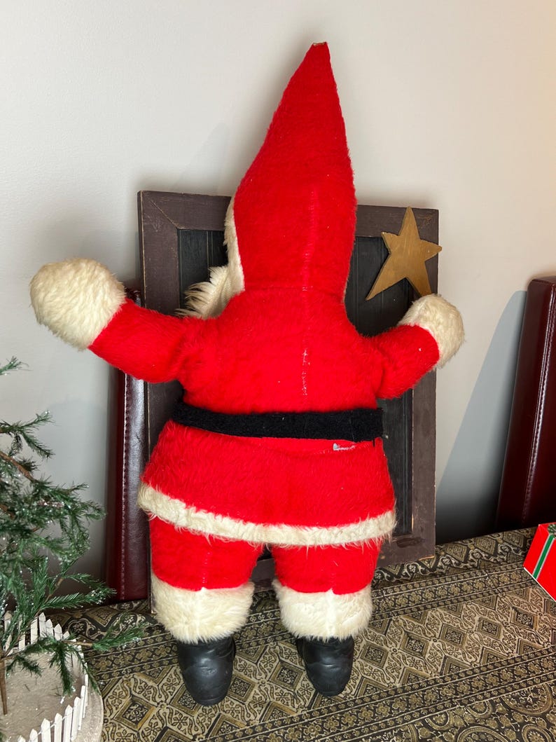 Vintage Large 27" Rubber Face Plush Santa, Made in Japan, Vintage Plush ...