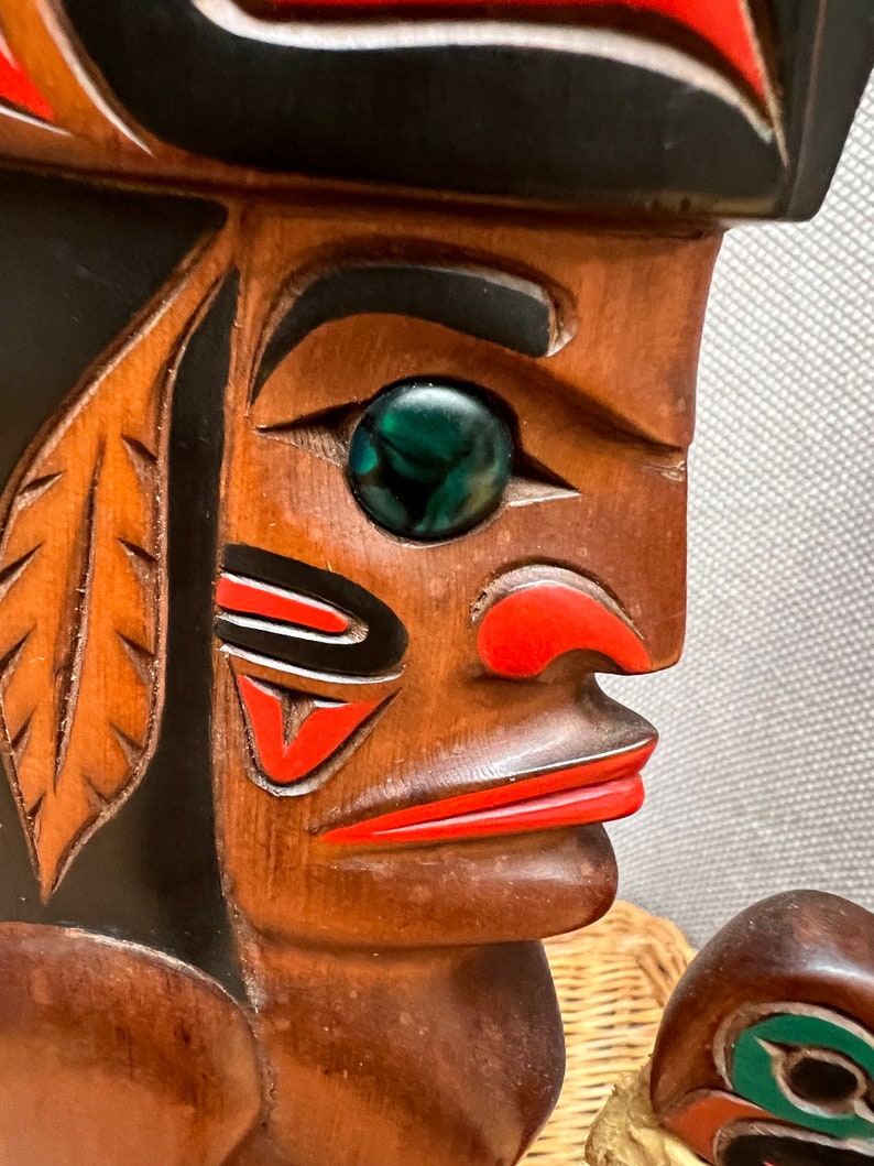 Coast Salish Carved Northwest Coast Ceremonial Dancer Signed Russell ...