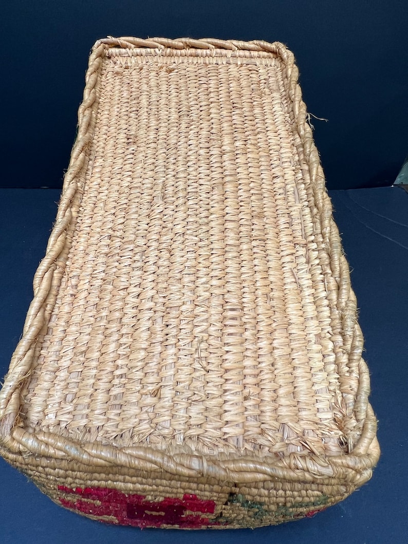RARE Early 1900s Raffia Basket School Basket, Native Inspired Basket ...