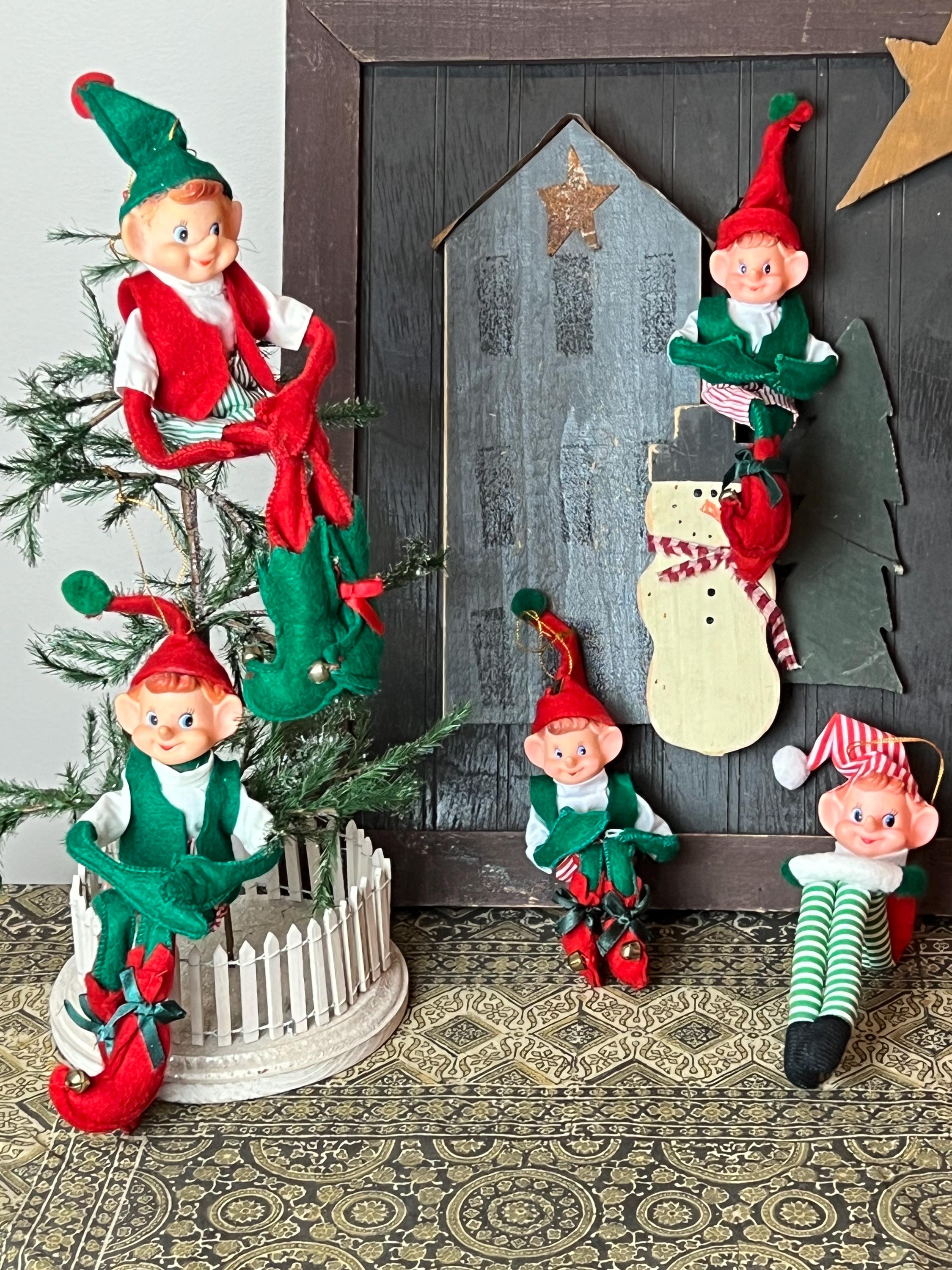 Vintage Knee Hugger Elves - 5 to Choose From, Knee Hugger Elf, Vintage ...