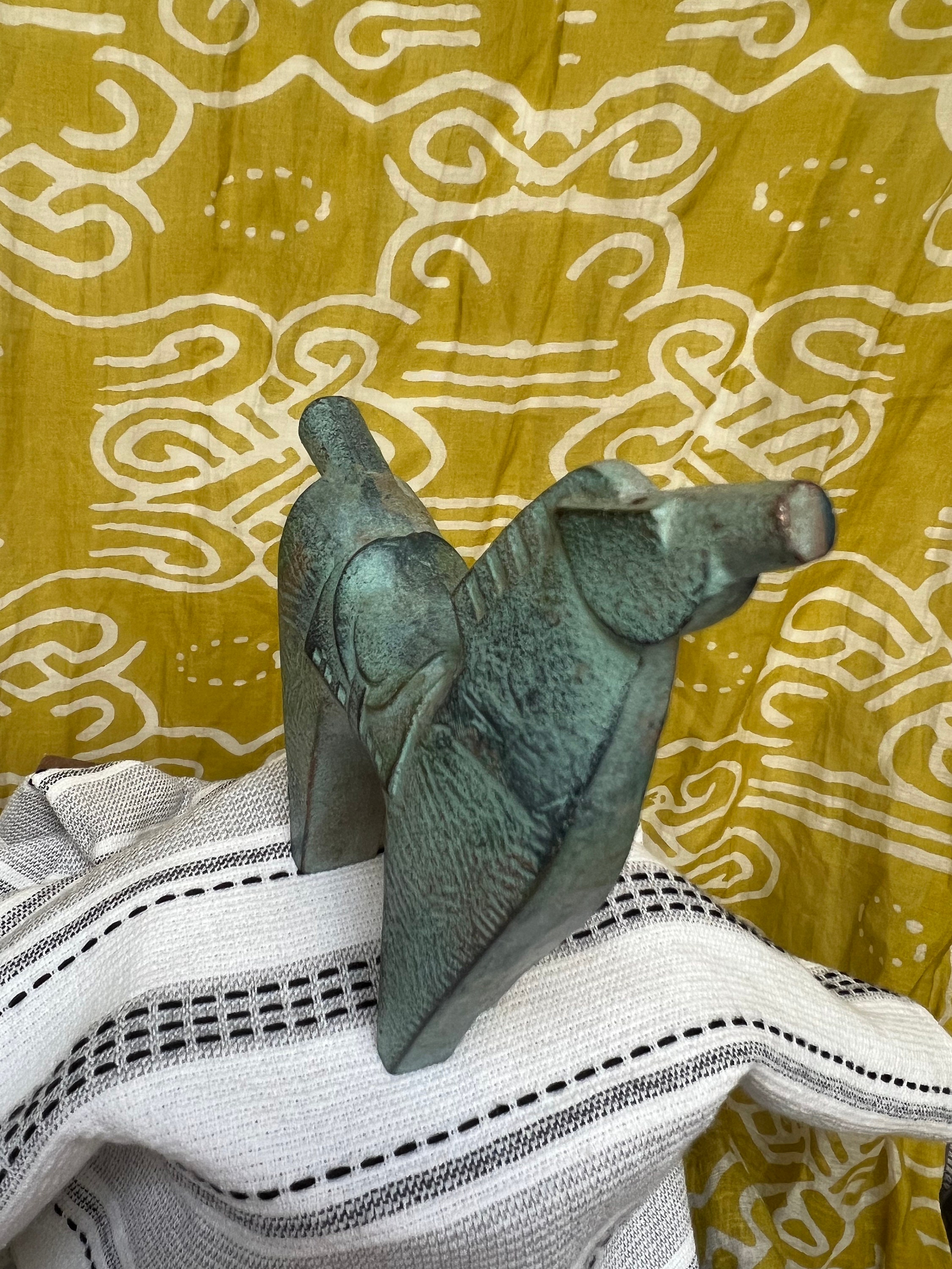 Signed Sotaro Saegusa Cast Horse Figurine, Okimono, Modern Japanese Art ...
