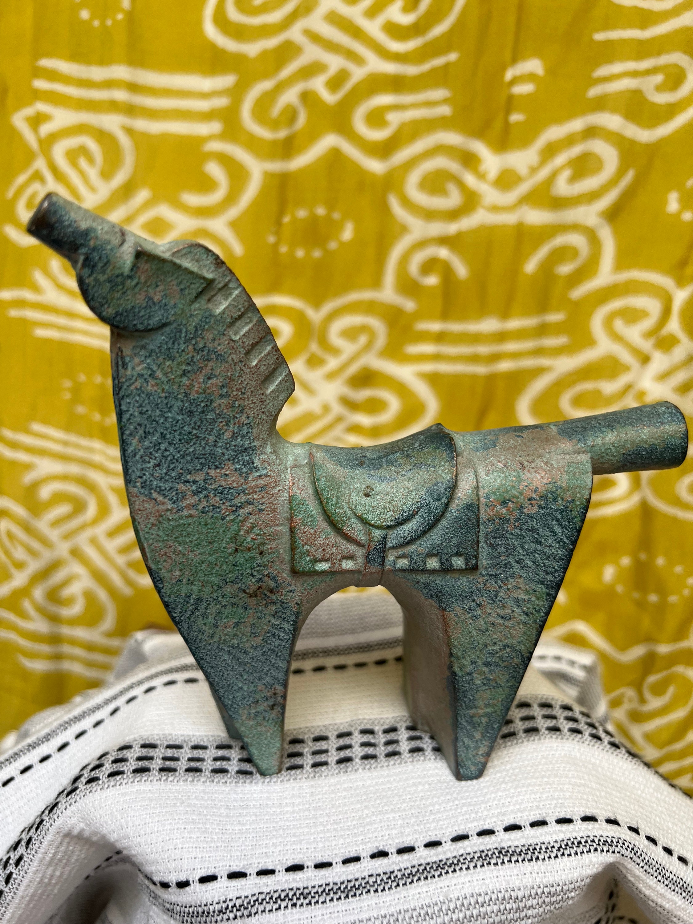 Signed Sotaro Saegusa Cast Horse Figurine, Okimono, Modern Japanese Art ...