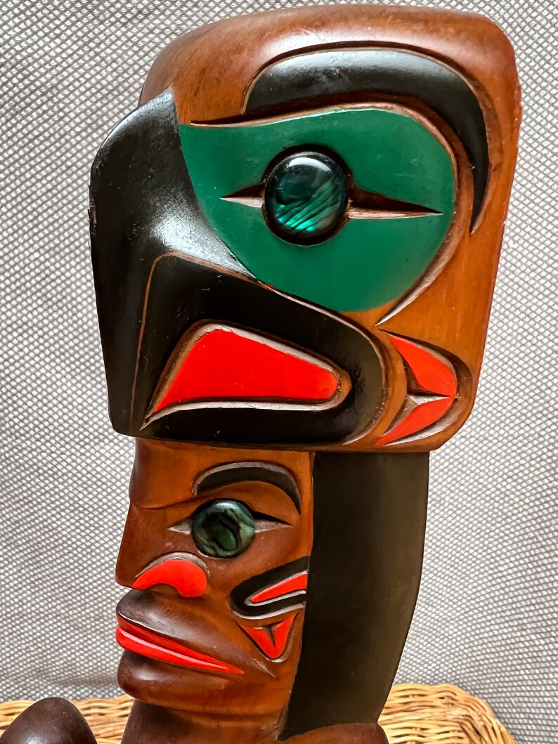 Coast Salish Carved Northwest Coast Ceremonial Dancer Signed Russell ...