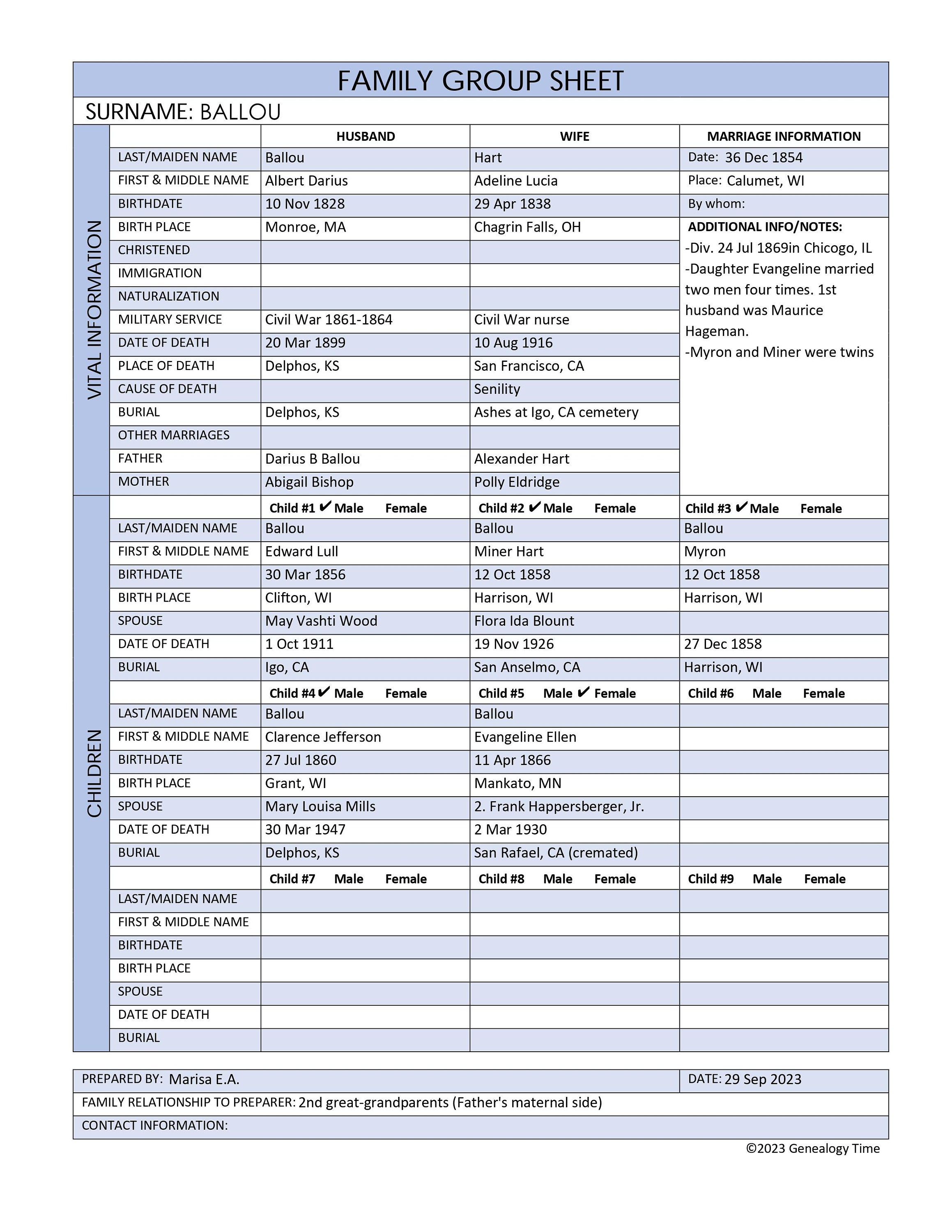 Helpful Fillable Family Group Sheet U.S. Letter-sized Printable to Make ...